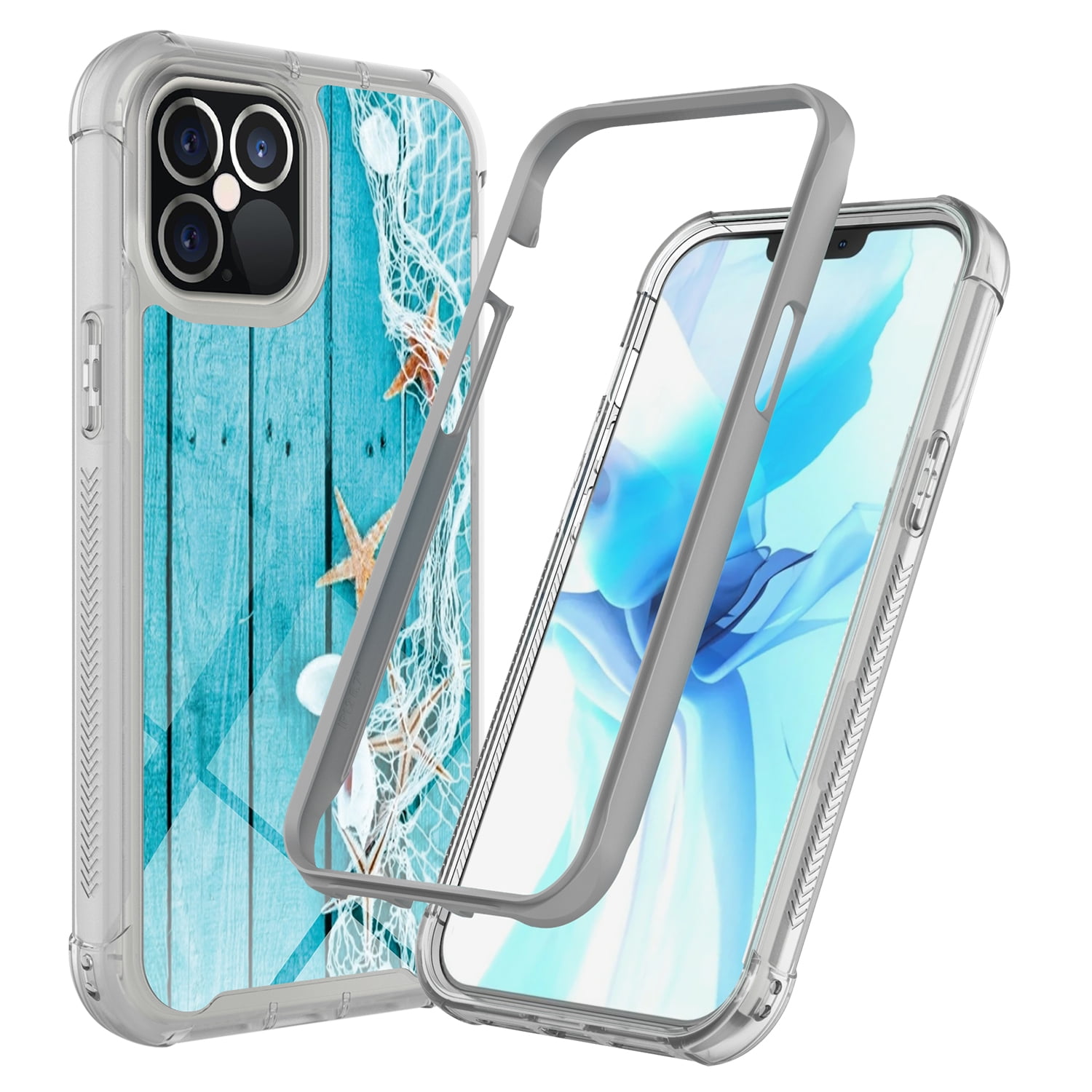 iPhone 12 Pro Max Case (6.7"), Rosebono Hybrid IMD Design Graphic Anti ...