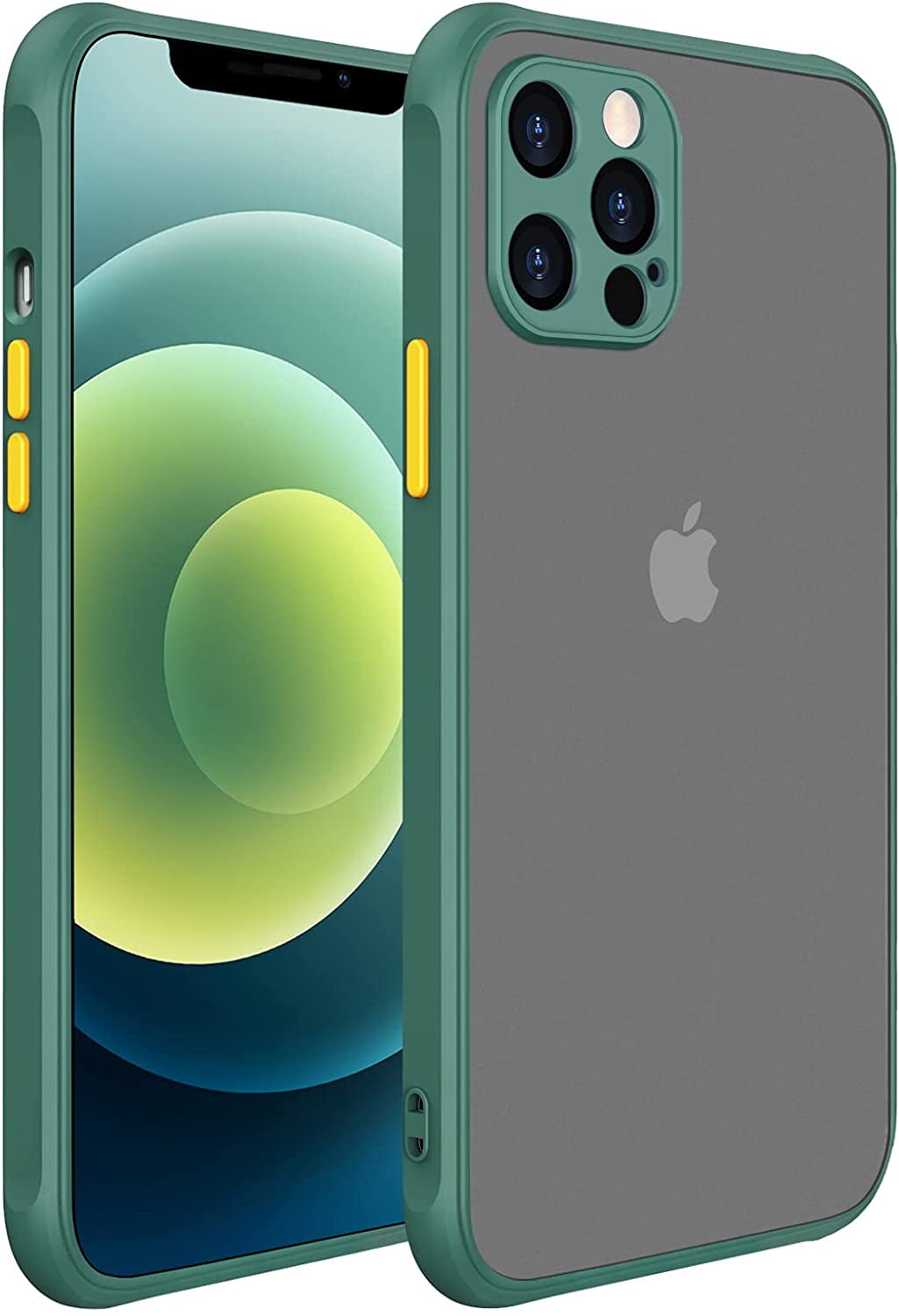 iPhone 12 Pro Max Case with Camera Lens Protector 6.7", Shockproof Full ...