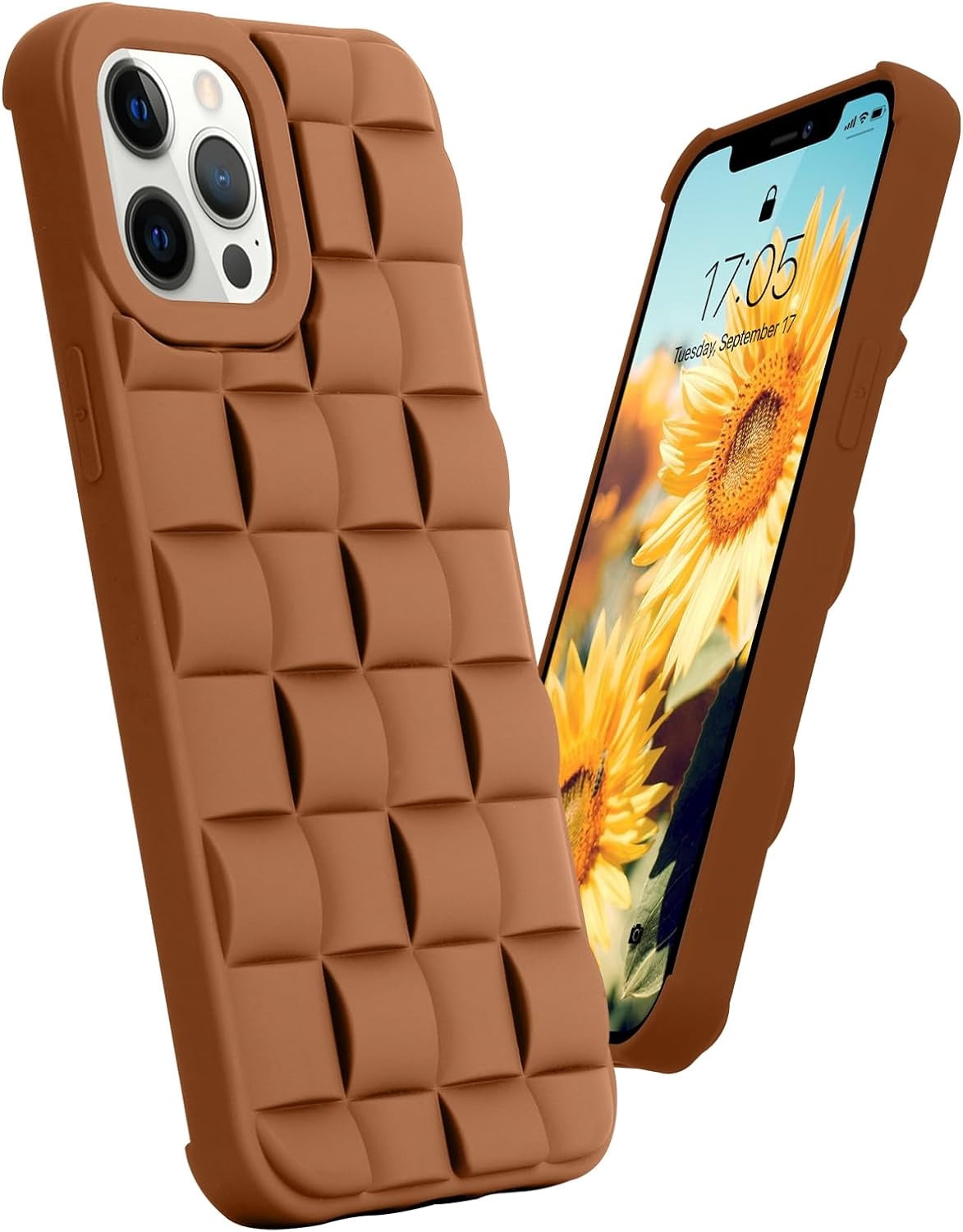 for iPhone 12 Pro Max Case Cute 3D Weave Grid Design for Women Girls ...