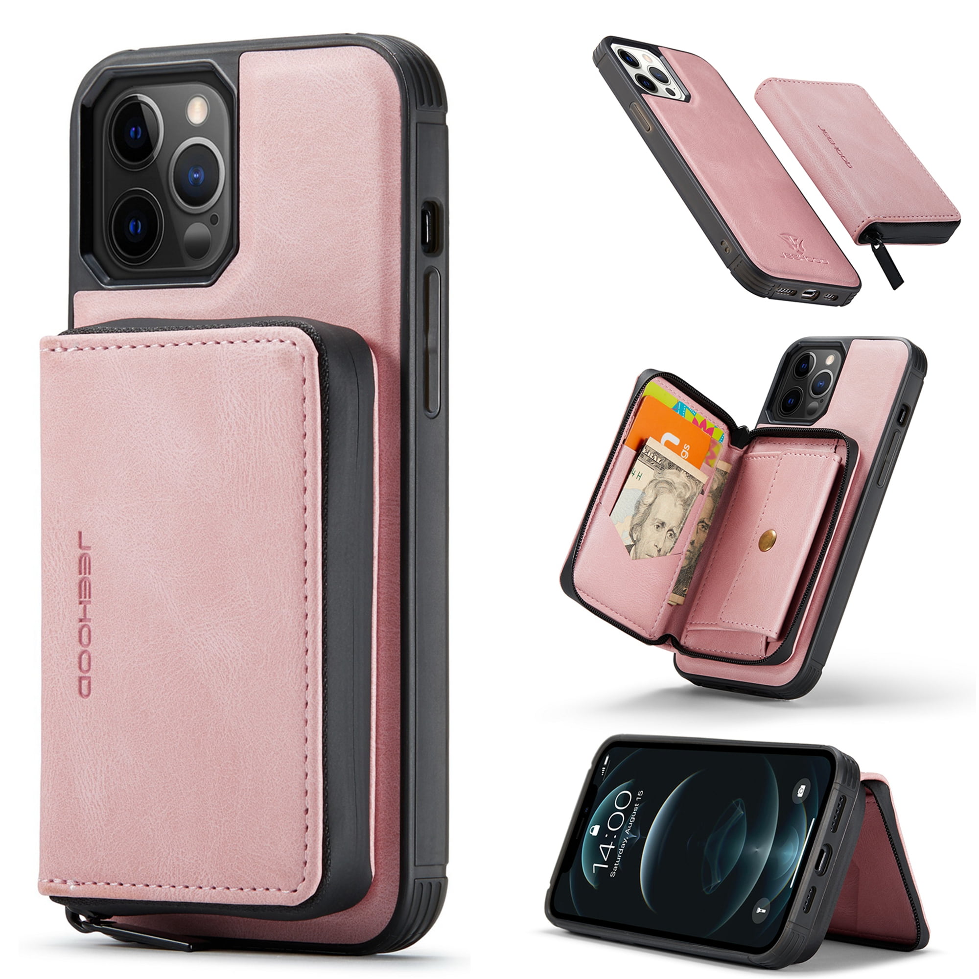 iPhone 12 Pro Max Case,Dteck Magnetic Leather Detachable Wallet ...