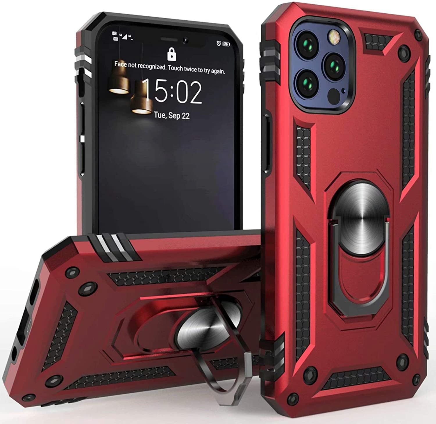 iPhone 12 Pro Max Case - Heavy-Duty, Ring Holder - Walmart.com
