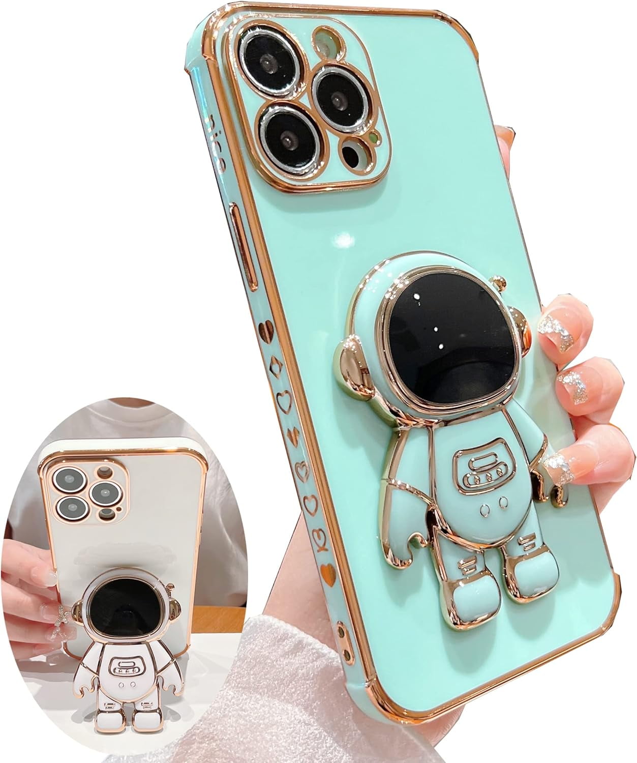 for iPhone 12 Pro Max Case ,Hidden Astronaut Stand Pasteable Kickstand ...