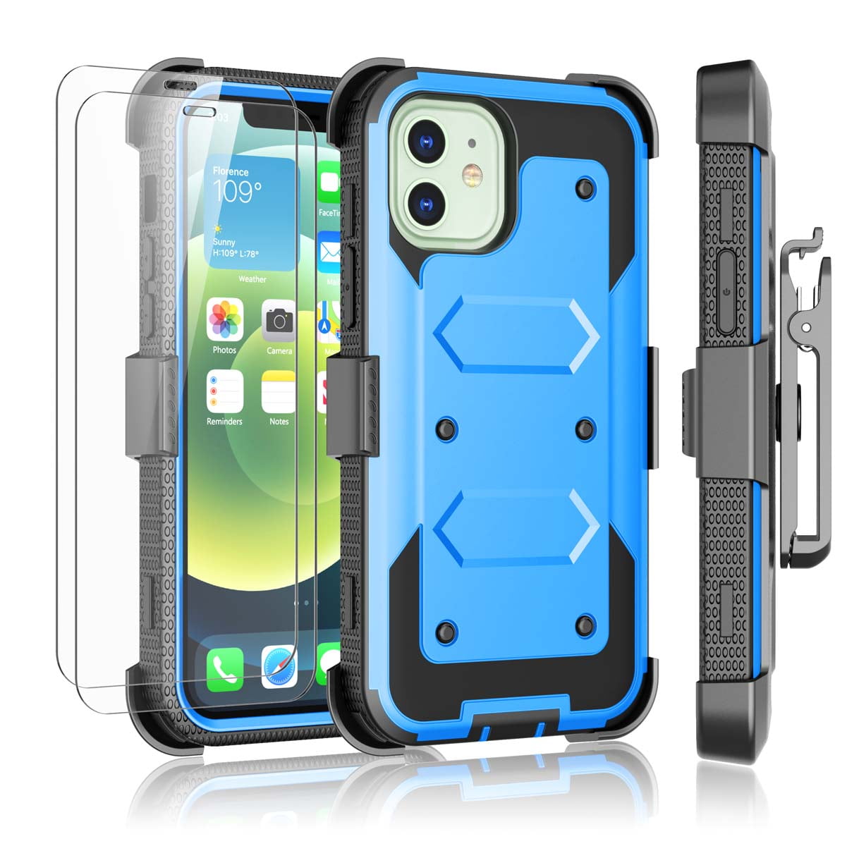 iPhone 12 / 12 Pro / 12 Pro Max Case Holster Clip, Tekcoo ShockProof ...