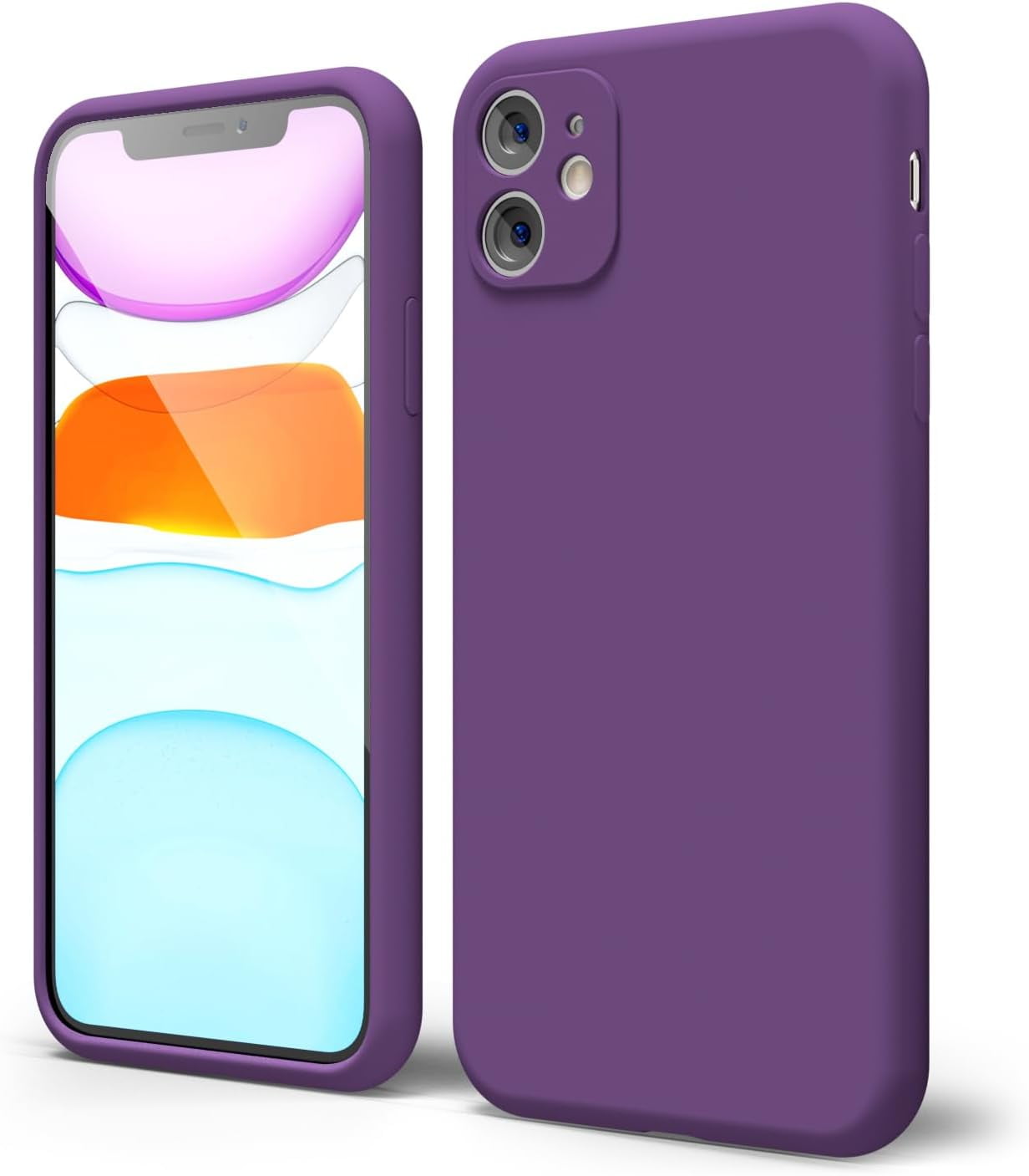 for iPhone 12 Pro Max Case Liquid Silicone, Soft Rubber Gel Elegant ...