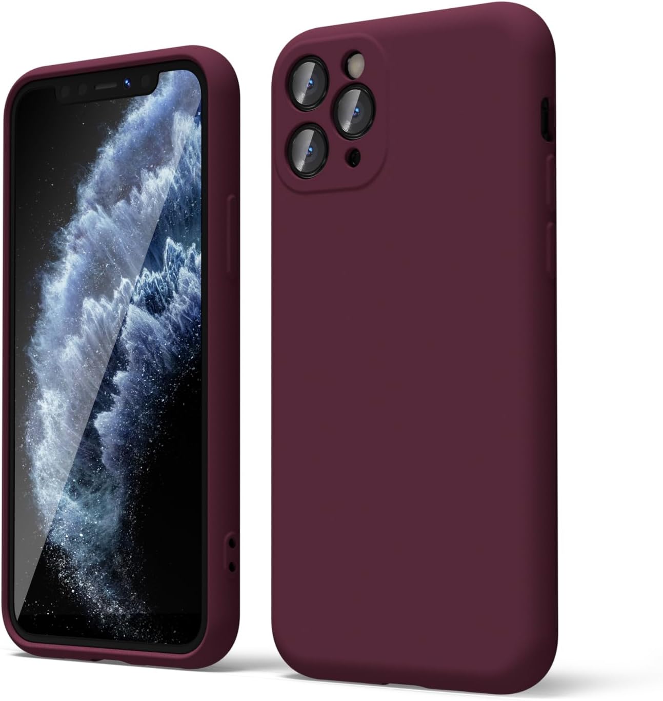 for iPhone 12 Pro Max Case Liquid Silicone, Soft Rubber Gel Elegant ...