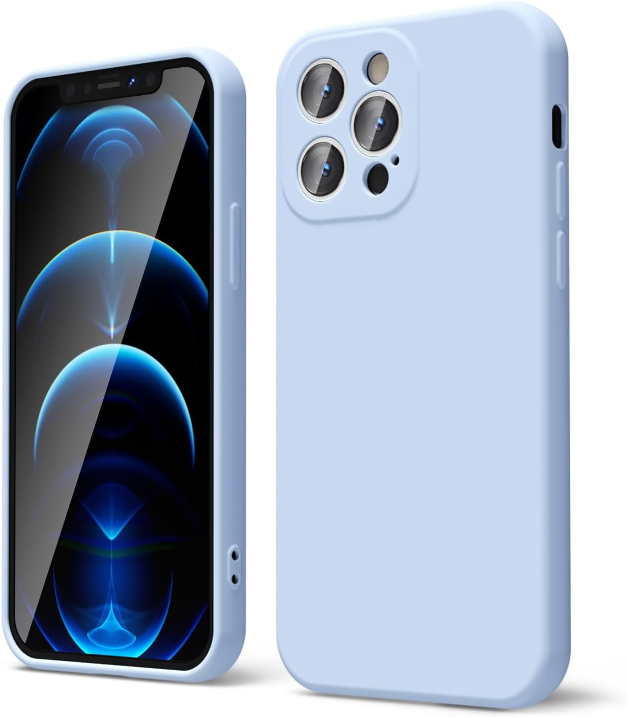 for iPhone 12 Pro Max Case Liquid Silicone, Soft Rubber Gel Elegant ...