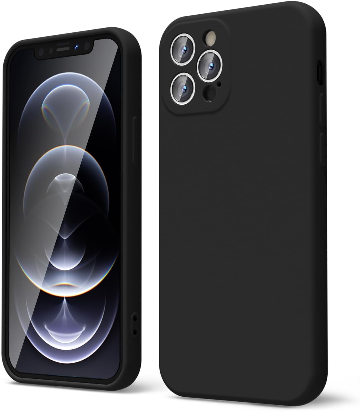 for iPhone 12 Pro Max Case Liquid Silicone, Soft Rubber Gel Elegant ...