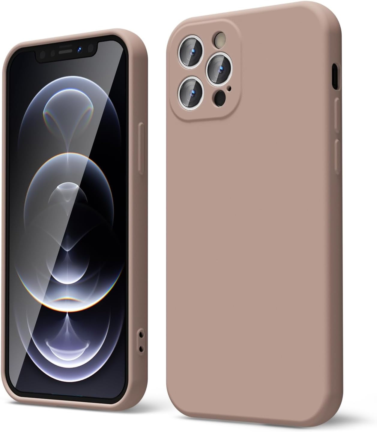 for iPhone 12 Pro Max Case Liquid Silicone, Soft Rubber Gel Elegant ...