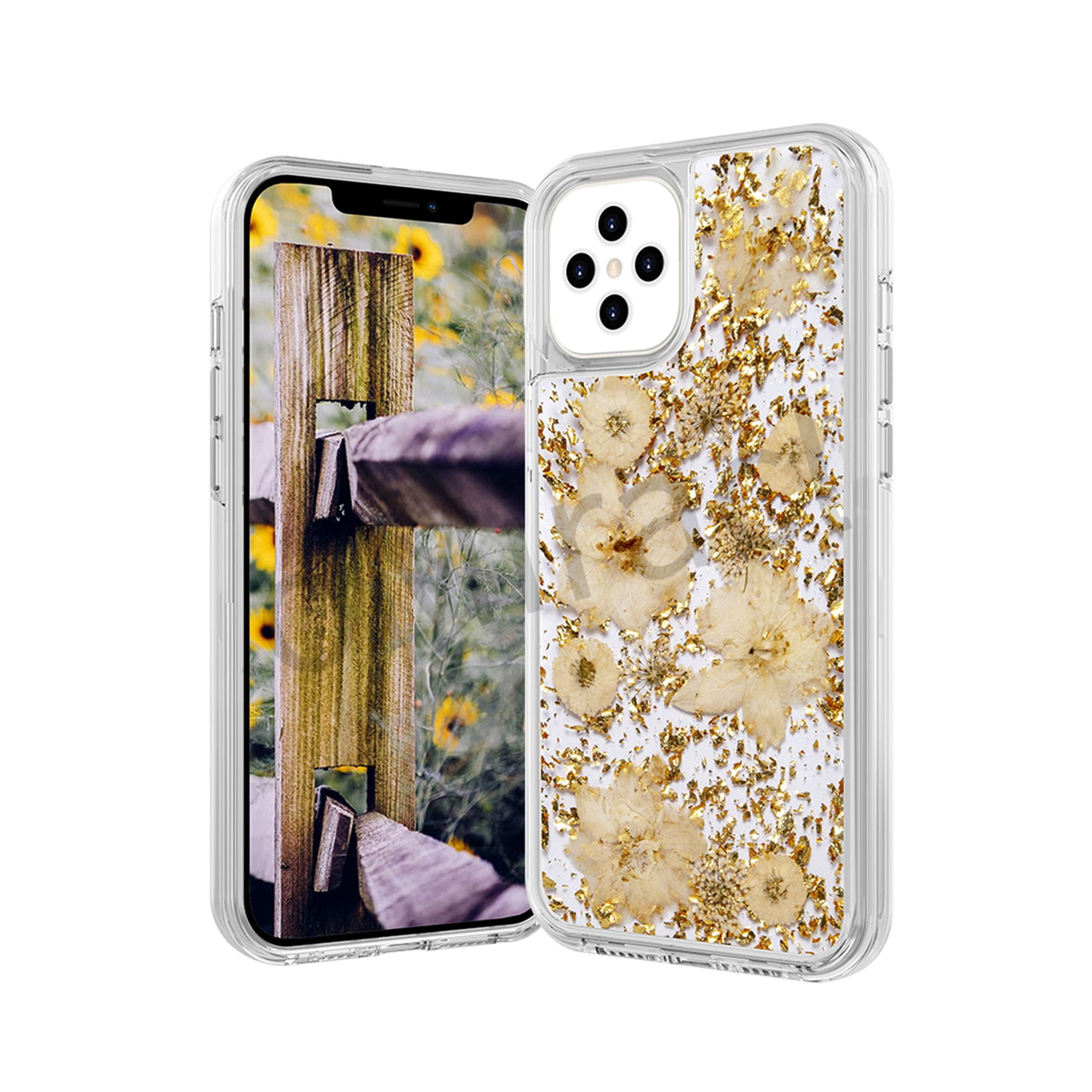 iPhone 12 Pro Max Case Real Sliver Shells Handmade Resin Sturdy Case ...