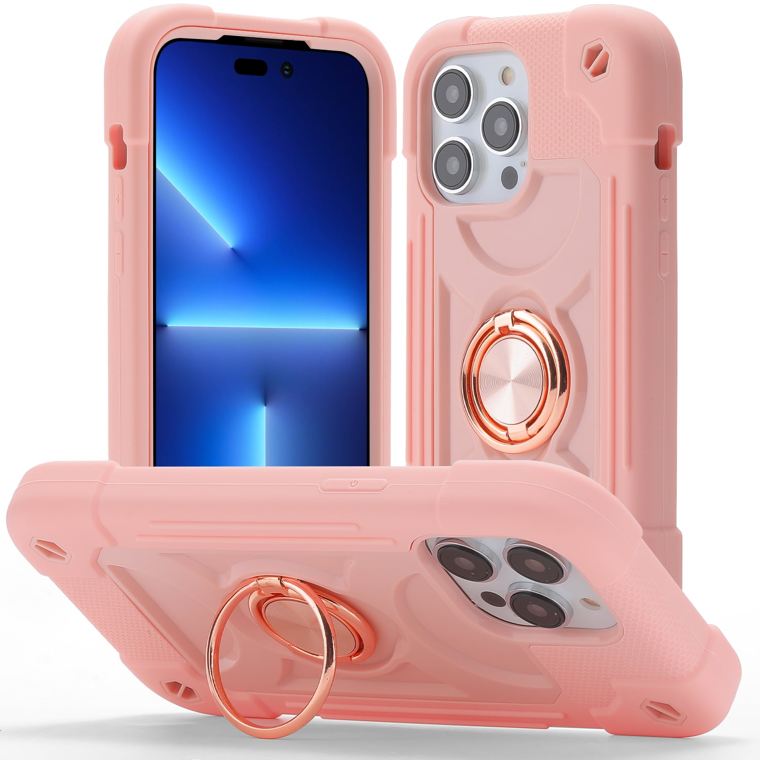 for iPhone 12 Pro Max Case with Ring Stand, Heavy Duty Military Grade ...