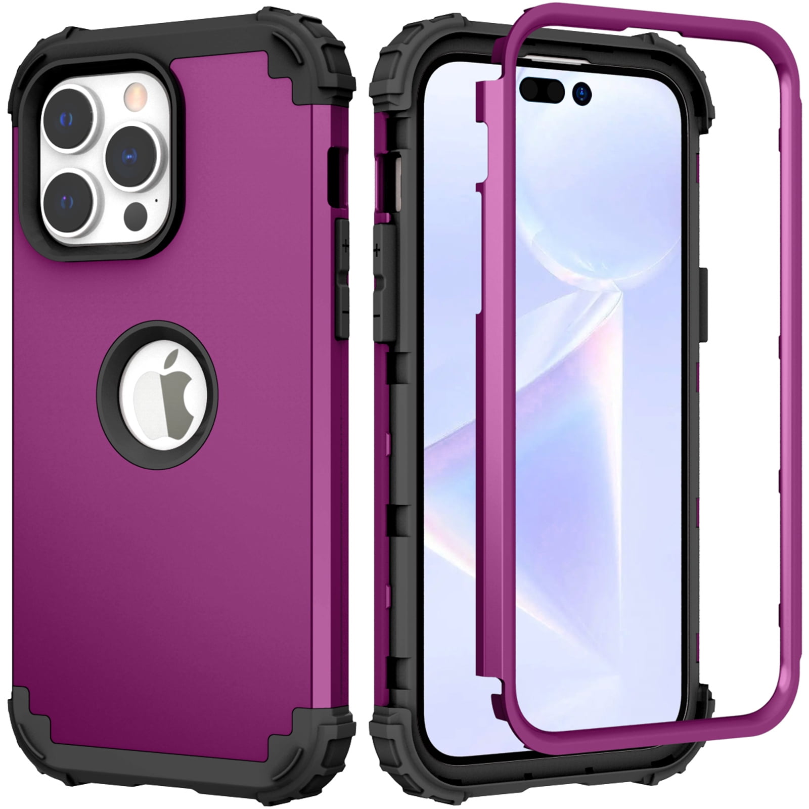 for iPhone 12 Pro Max Case, Slim Dual Layer 3 in 1 Heavy Duty ...