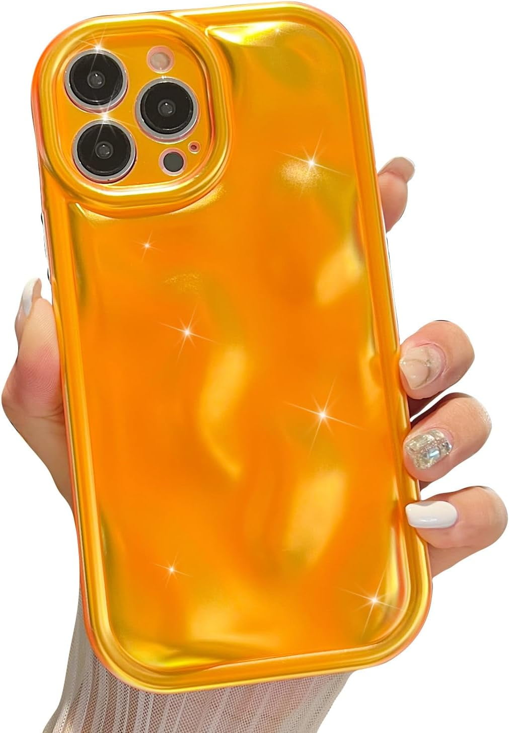 iPhone 12 Pro Max Holographic Case, Cute Laser 3D Water Ripple Bling ...