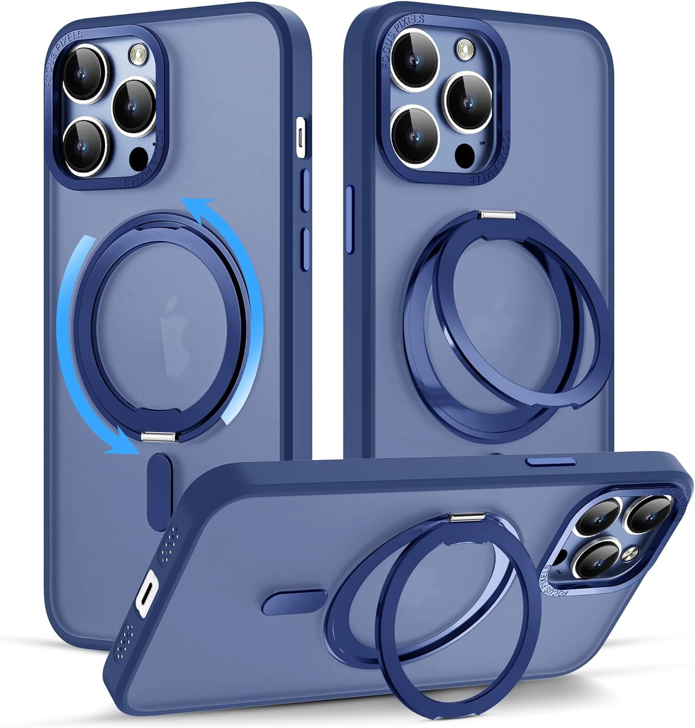 for iPhone 12 Pro Max Phone Case with 360° Rotatable Magnetic Ring ...