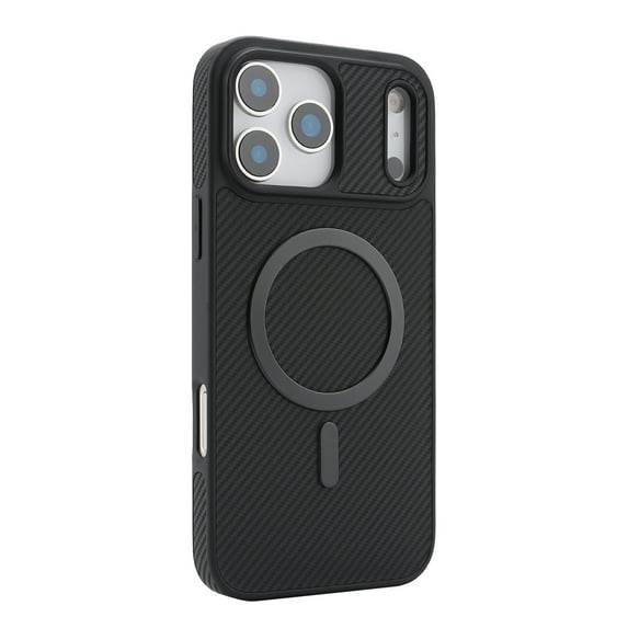 For iPhone 12 Pro Max Phone Case,Fiber Pattern PU Leather Back ...