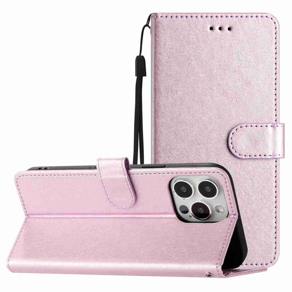 For iPhone 12 Pro Max Phone Case,Silk Texture PU Leather Flip Folding ...