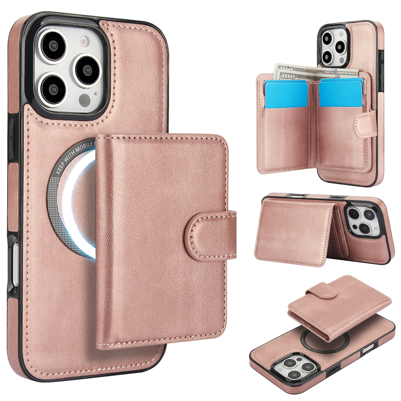 For iPhone 12 Pro Max Wallet Case Compatible with Magsafe Magnetic 2 in ...