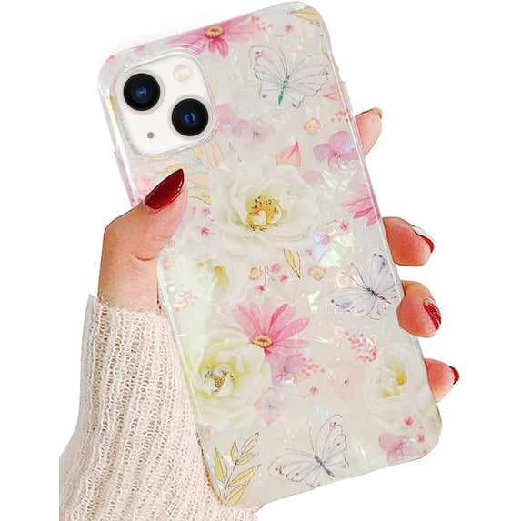 iPhone 13 Case 6.1 inch,Luxury Sparkle Glitter Translucent Soft Clear ...