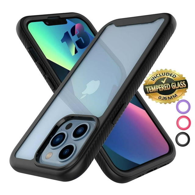 iPhone 13 Clear Case, iPhone 13 Case Screen Protector, Tekcoo Full Body ...