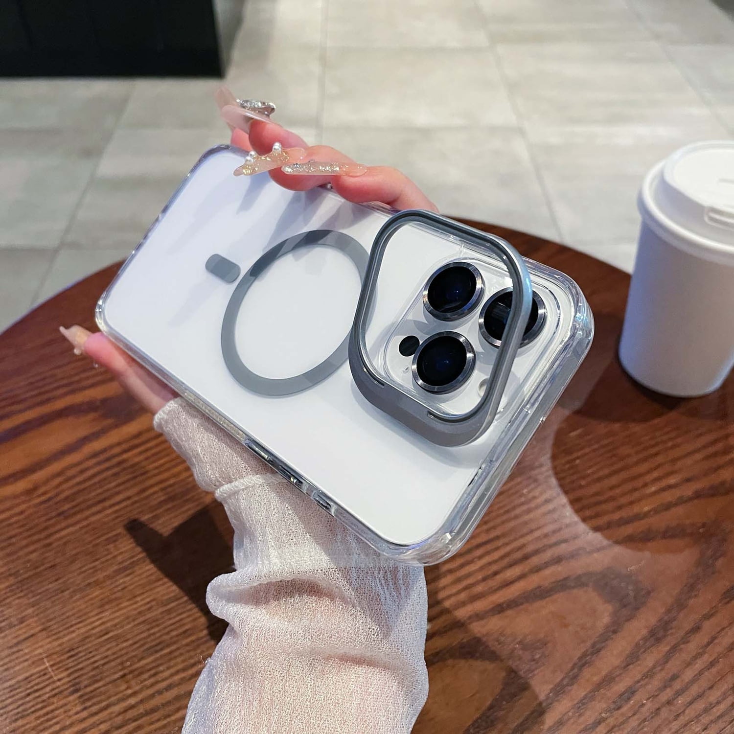 for iPhone 13 Magnetic Case with Upgraded Lens Stand [Compatible with ...