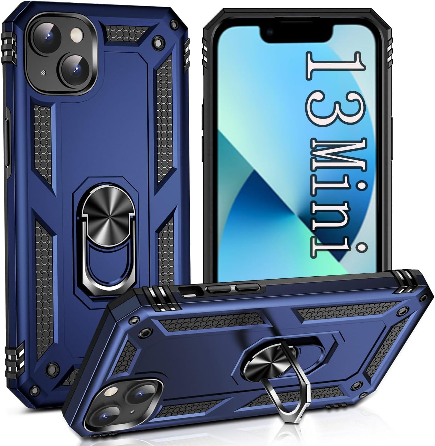 for iPhone 13 Mini Case Blue iPhone 13 Mini Phone Case,with 360 ...