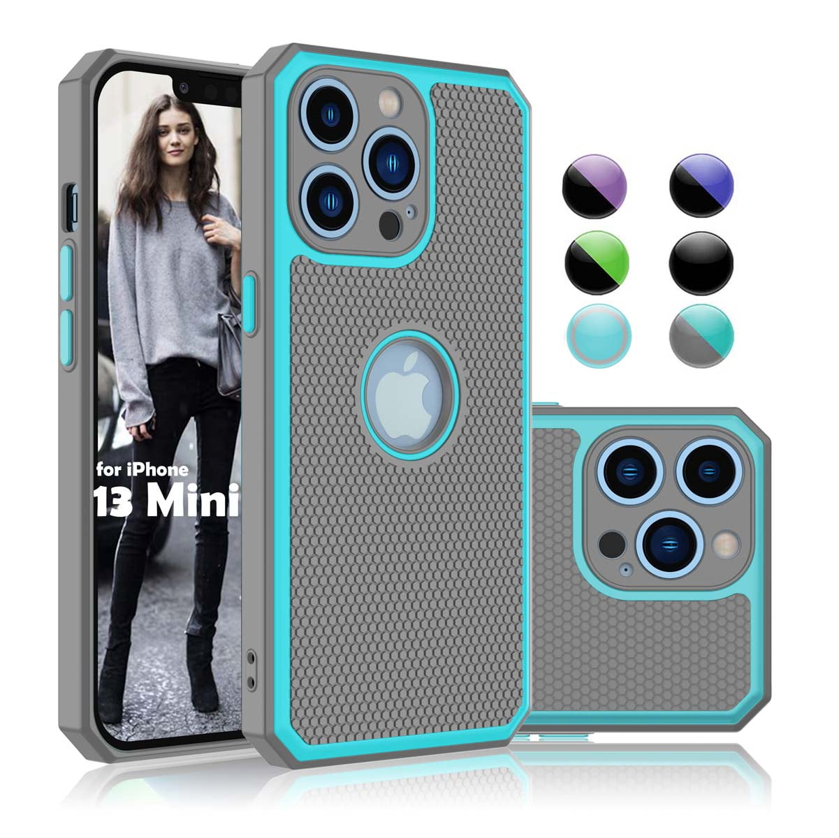 iPhone 13 Mini Case, Phone Case for iPhone 13 Mini 5.4", Njjex Shock ...