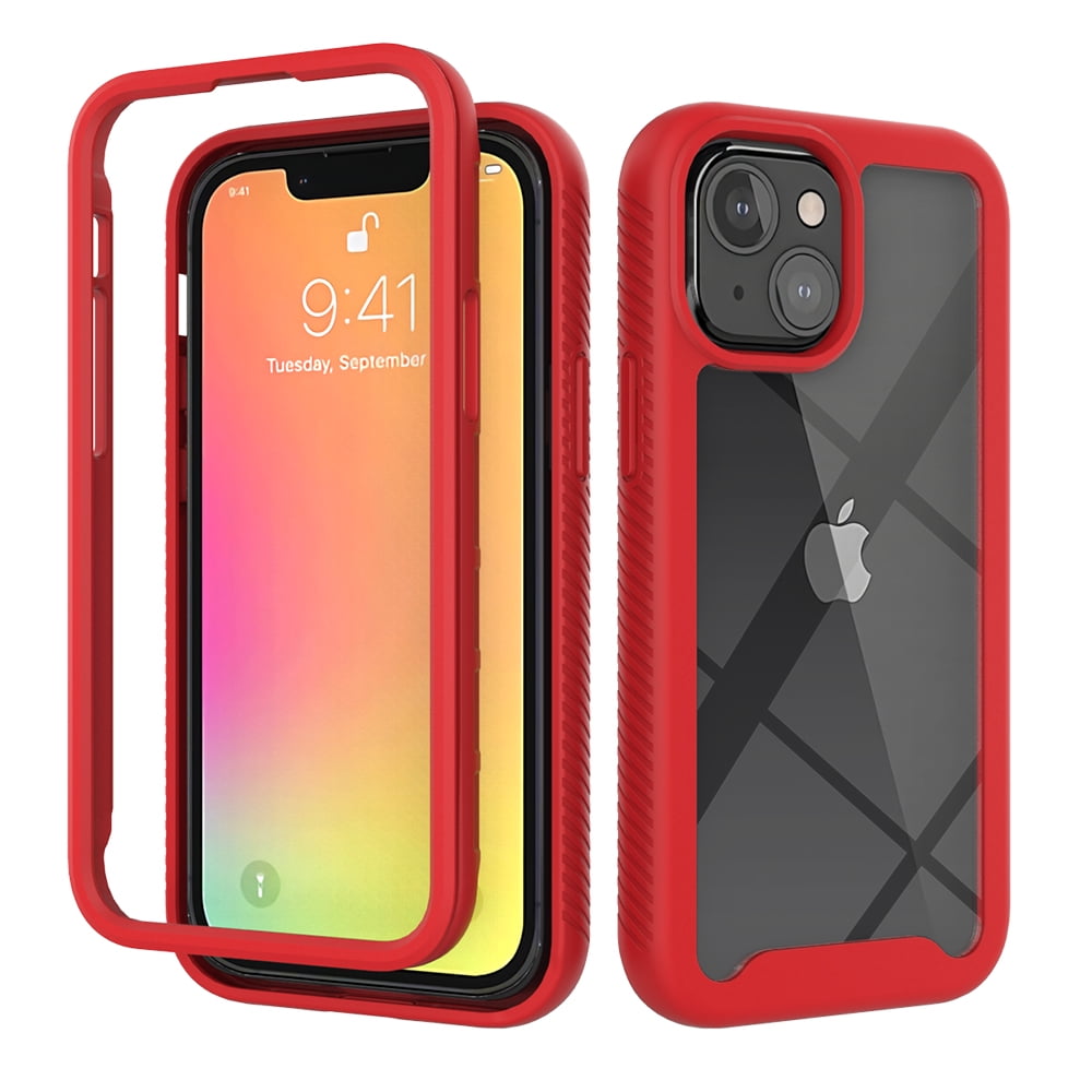 iPhone 13 Mini Case, TECHCIRCLE 2 in 1 Slim Hybrid Shockproof Rubber ...