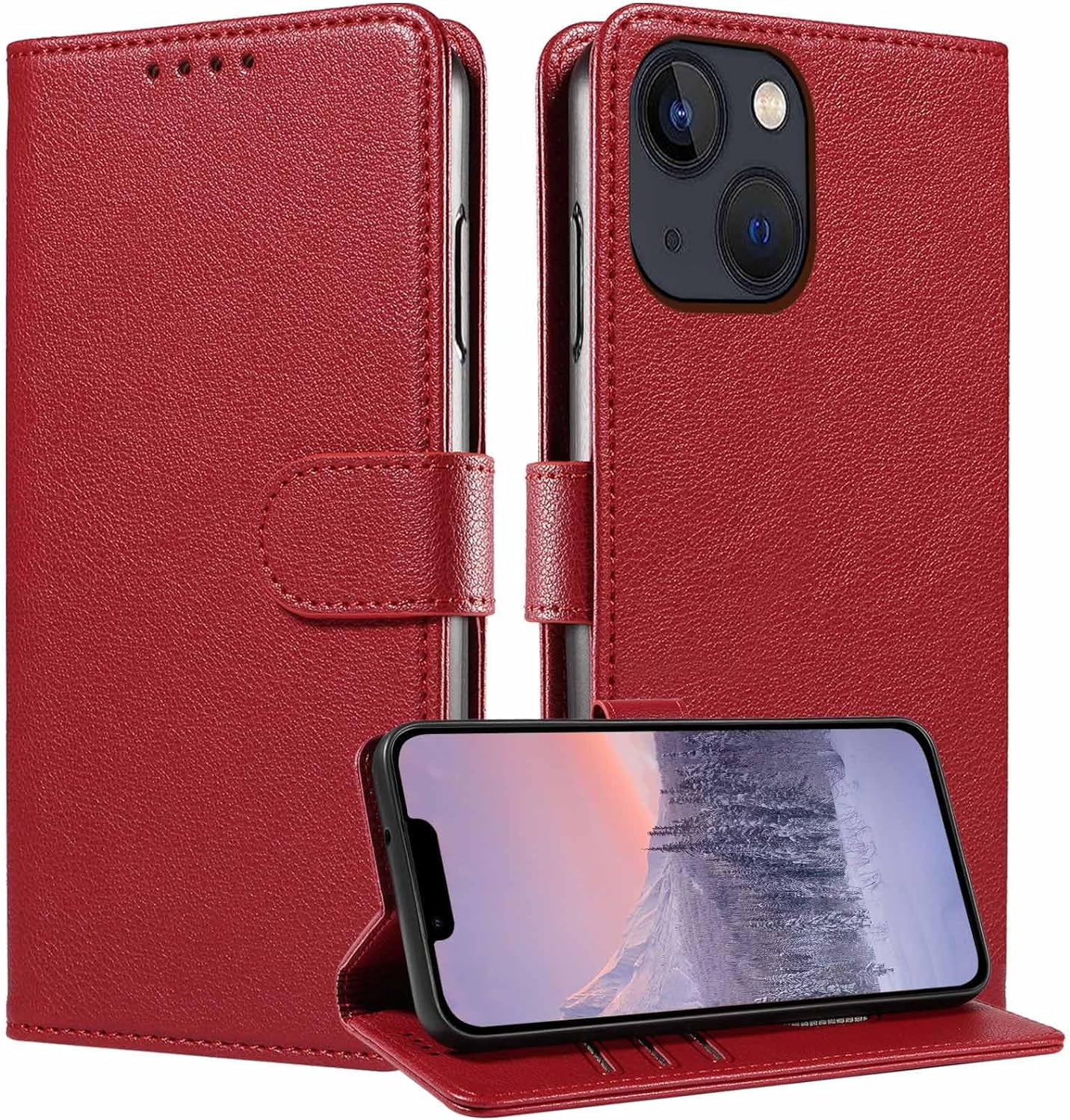 for iPhone 13 Mini Case Wallet,[RFID Blocking Card Slots] Cute 13 Mini ...