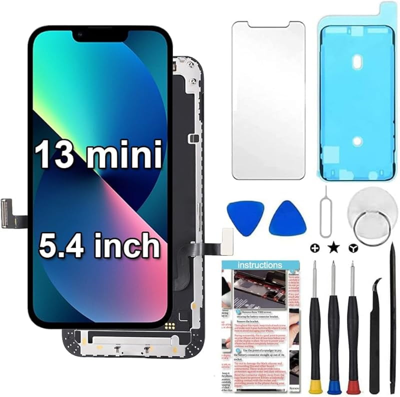 for iPhone 13 Mini Screen Replacement 5.4 inch, 3D Touch LCD Display ...