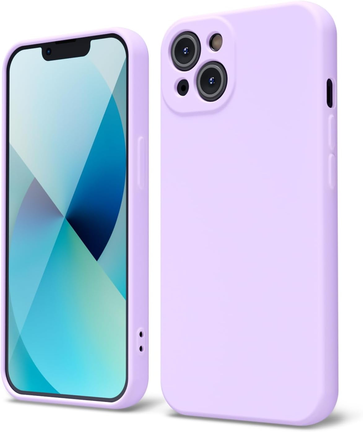 for iPhone 13 Phone Case Liquid Silicone, Cute Thin Slim Soft Rubber ...