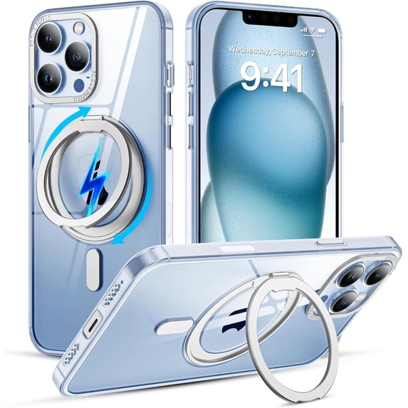 for iPhone 13 Pro Case with 360°Rotatable Magnetic Ring Stand ...