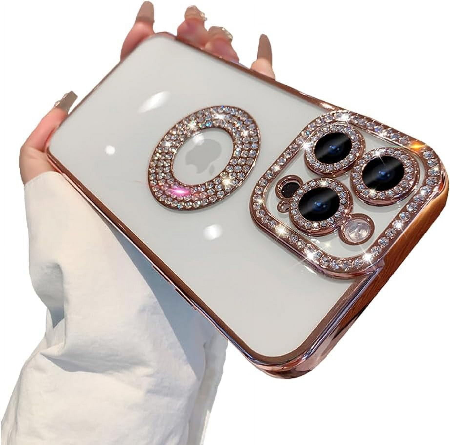 for iPhone 13 Pro Case with Bling Glitter Rhinestones Diamond,Clear ...