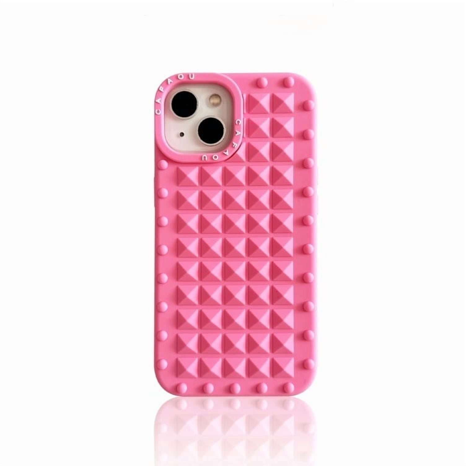 For iPhone 13 Pro Case, Minimalist Silicone Rivets Shockproof Phone ...