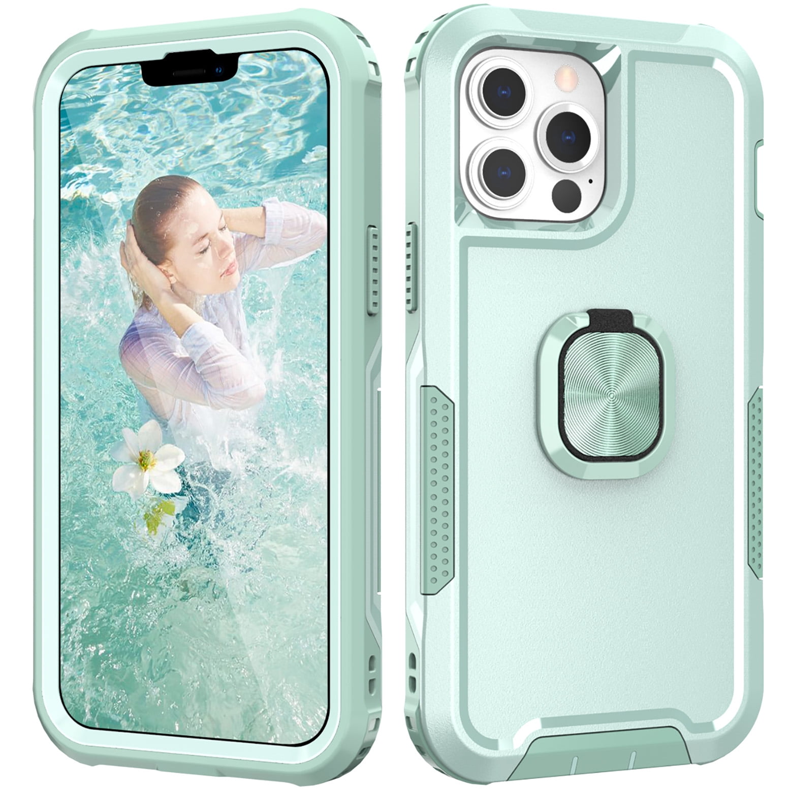 for iPhone 13 Pro Case, Rugged Shockproof Heavy Duty Soft TPU Rubber ...