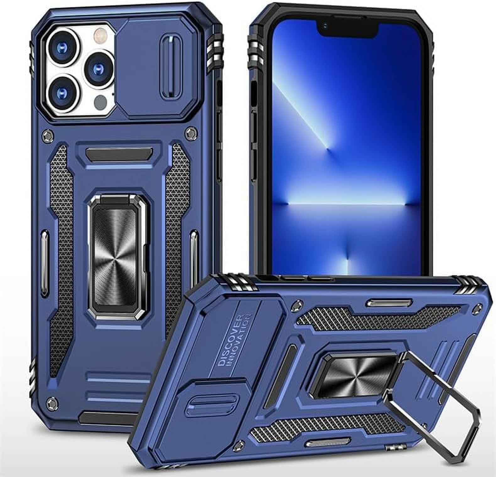 for iPhone 13 Pro Case with Slide Camera Cover，Built-in 360° Magnetic ...
