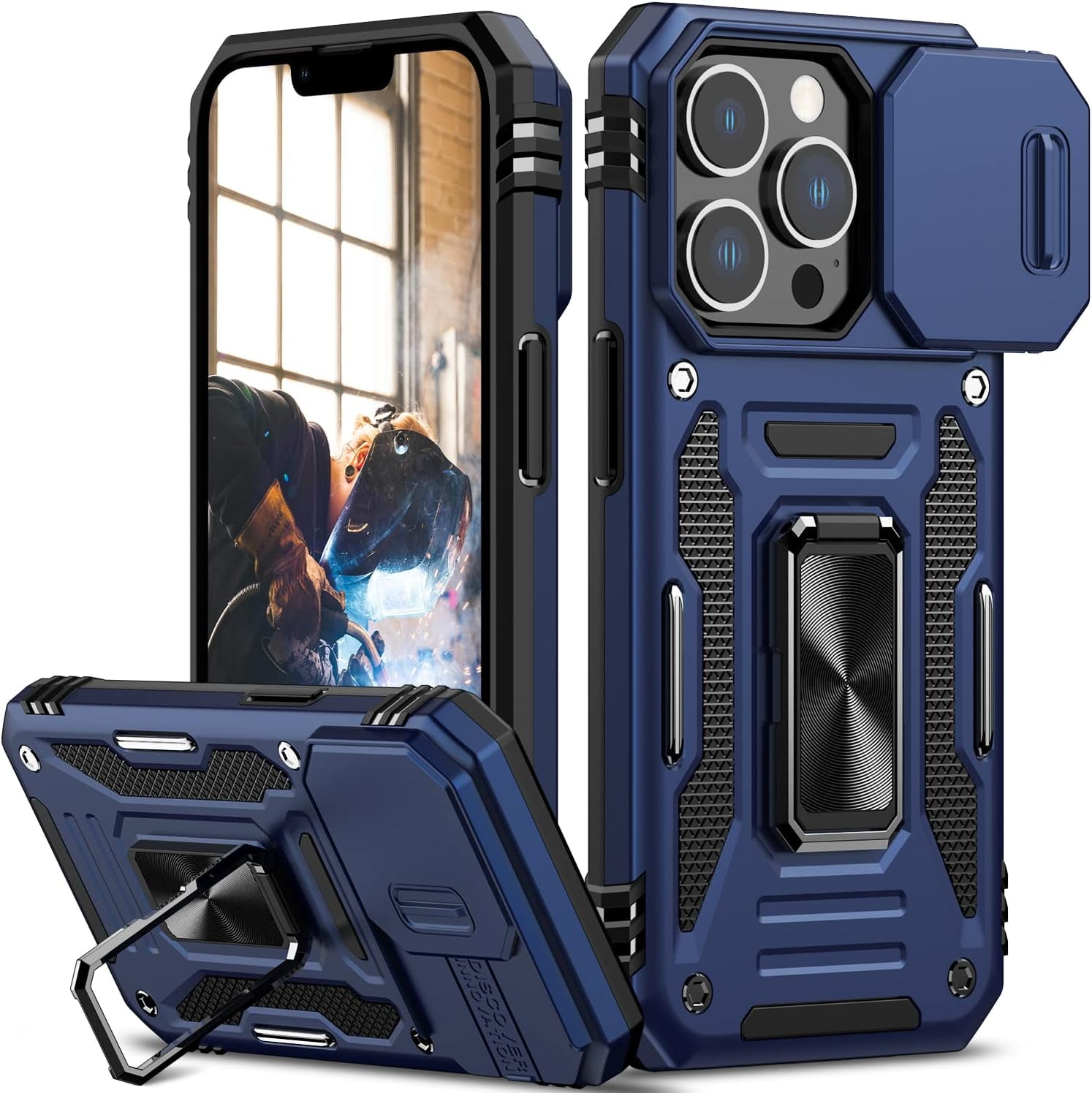 for iPhone 13 Pro Case with Slide Camera Cover Drop Tested Military ...