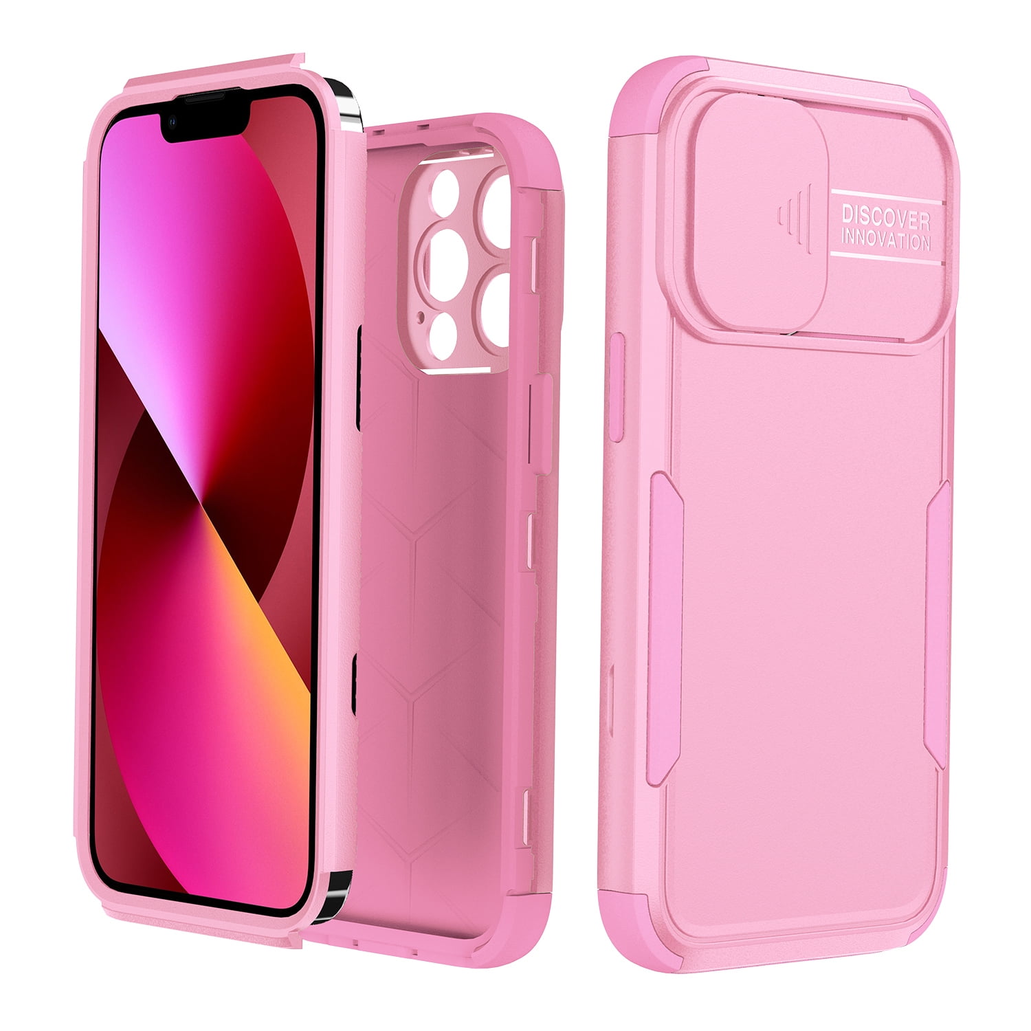 iPhone 13 Pro Case with Slide Camera Cover, Heavy Duty Camera Lens ...
