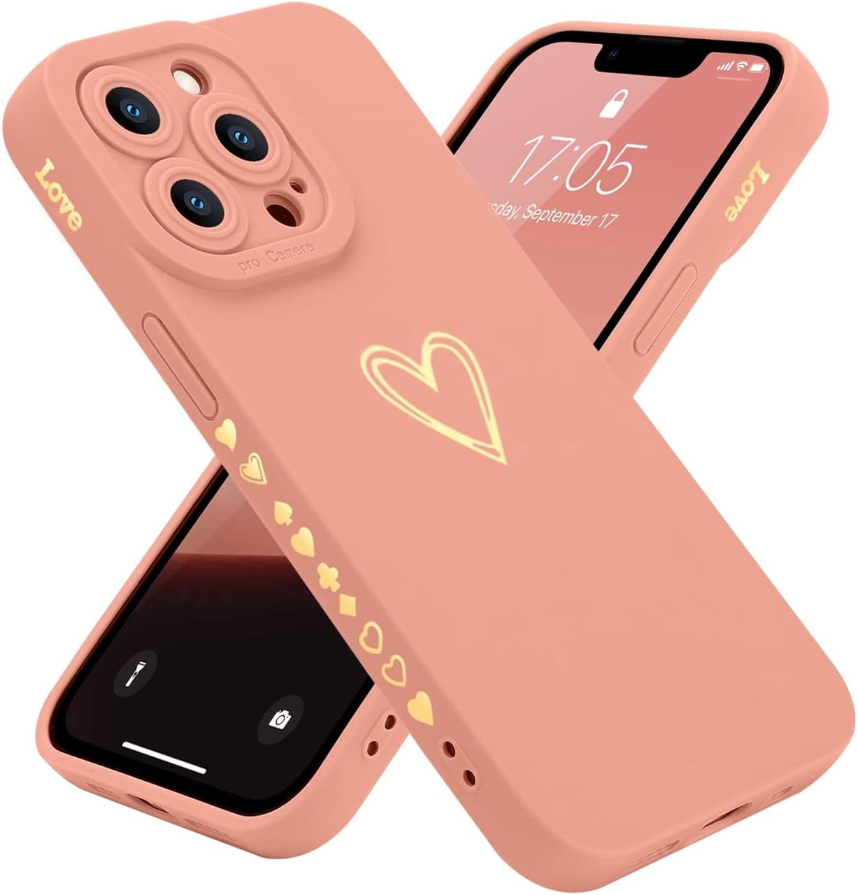 iPhone 13 Pro Heart & Card Suits Silicone Case for iPhone 13 Pro 6.1 ...