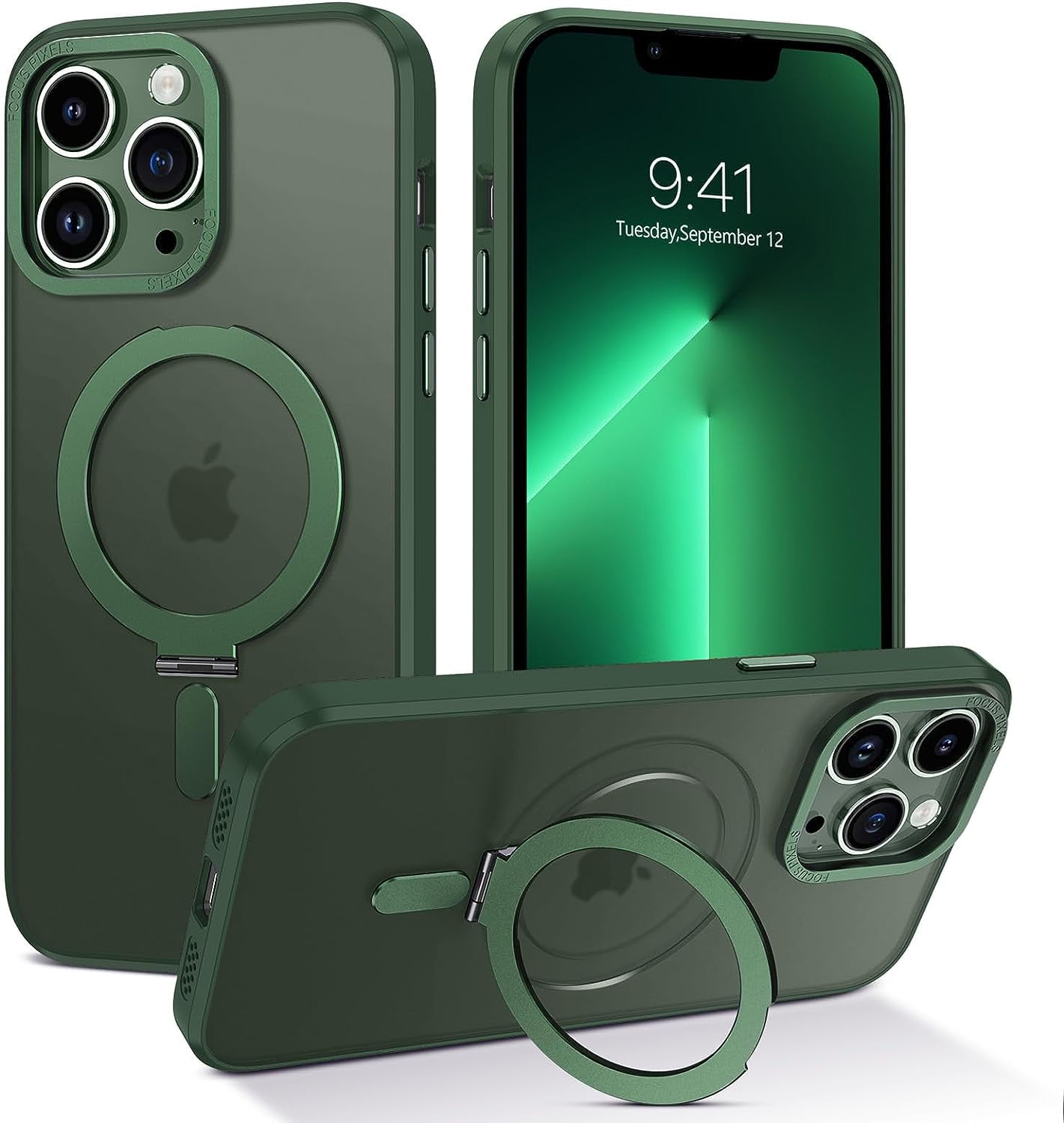 for iPhone 13 Pro Magnetic Case with Invisible Stand [Compatible with ...