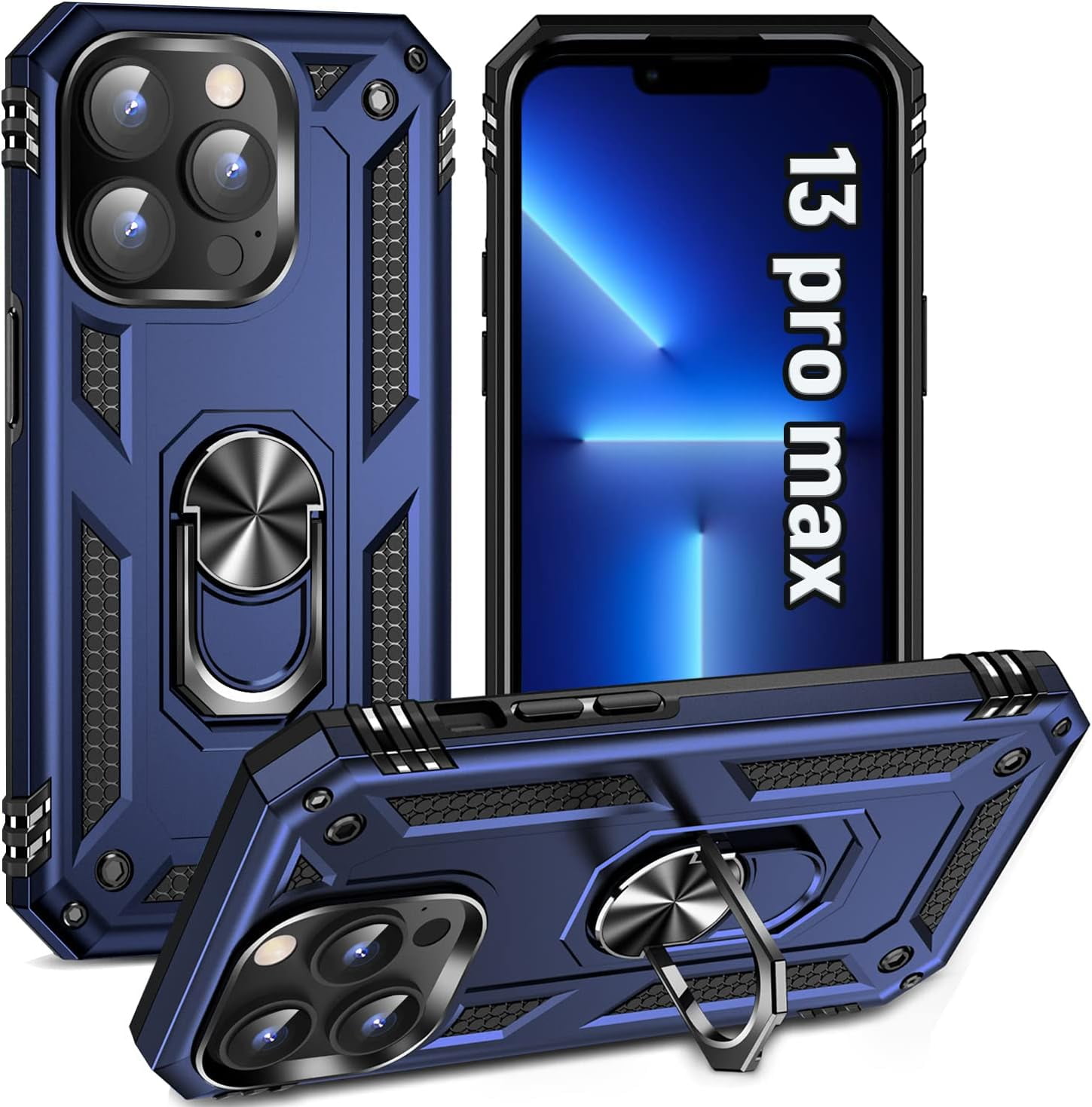 for iPhone 13 Pro Max Case Blue iPhone 13 Pro Max Phone Case,with 360 ...