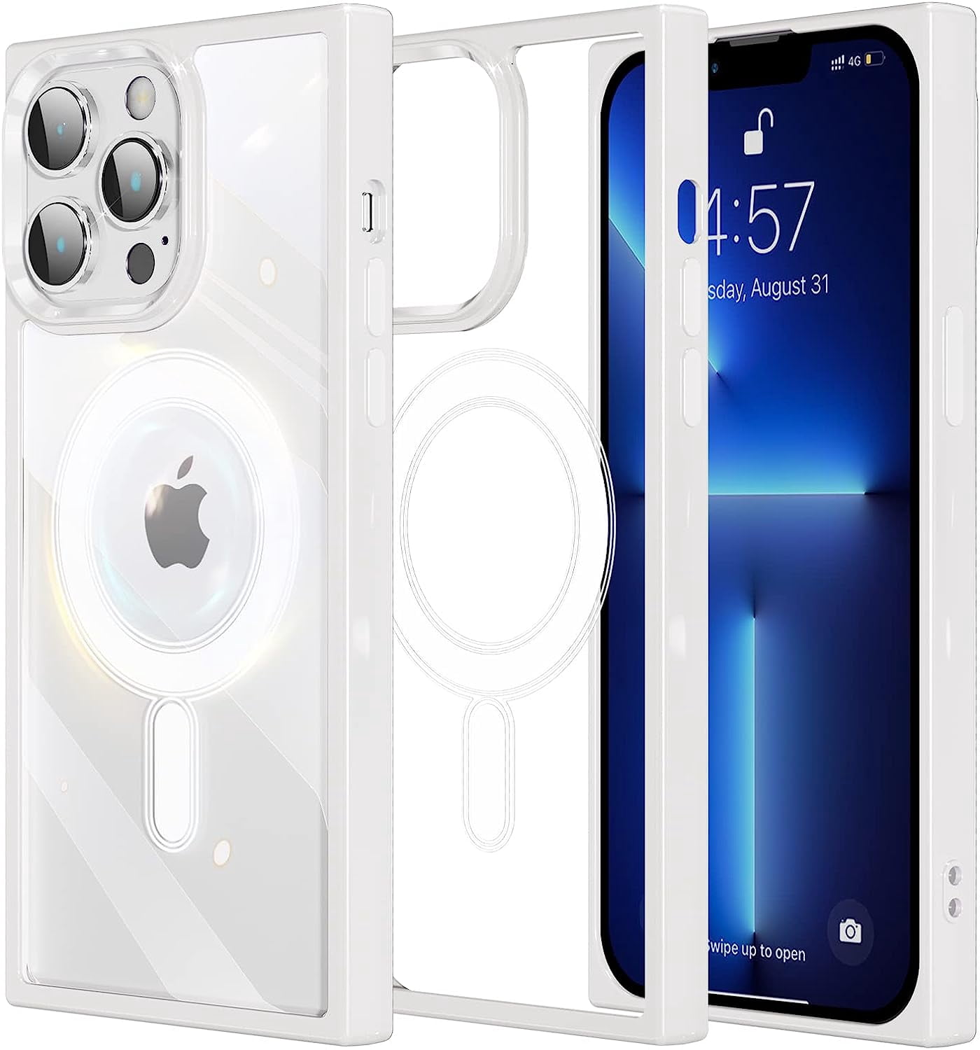 for iPhone 13 Pro Max Case Clear Magnetic[Compatible with Magsafe][Non ...