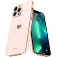 for iPhone 13 Pro Max Case for Girl Women Cute Love-Heart Luxury Bling ...