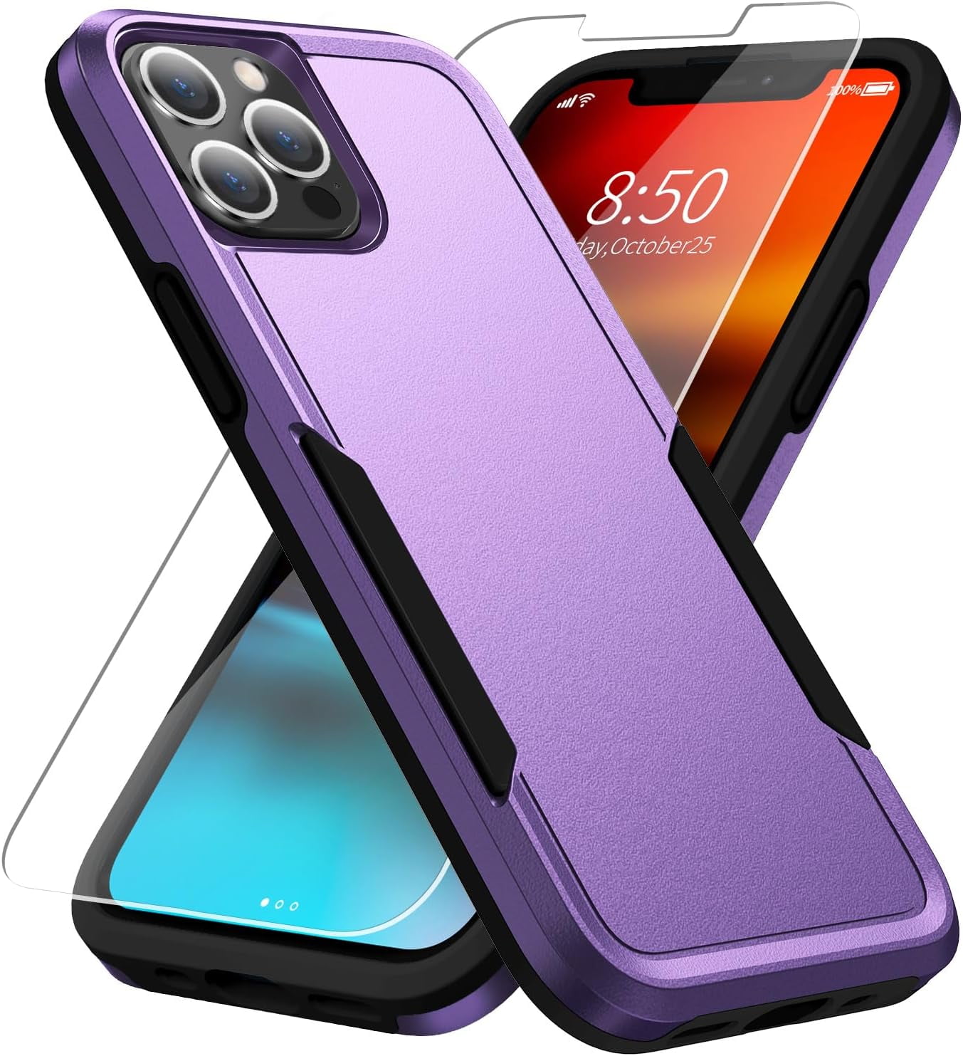for iPhone 13 Pro Max Case, with HD Screen Protector [Military Grade ...