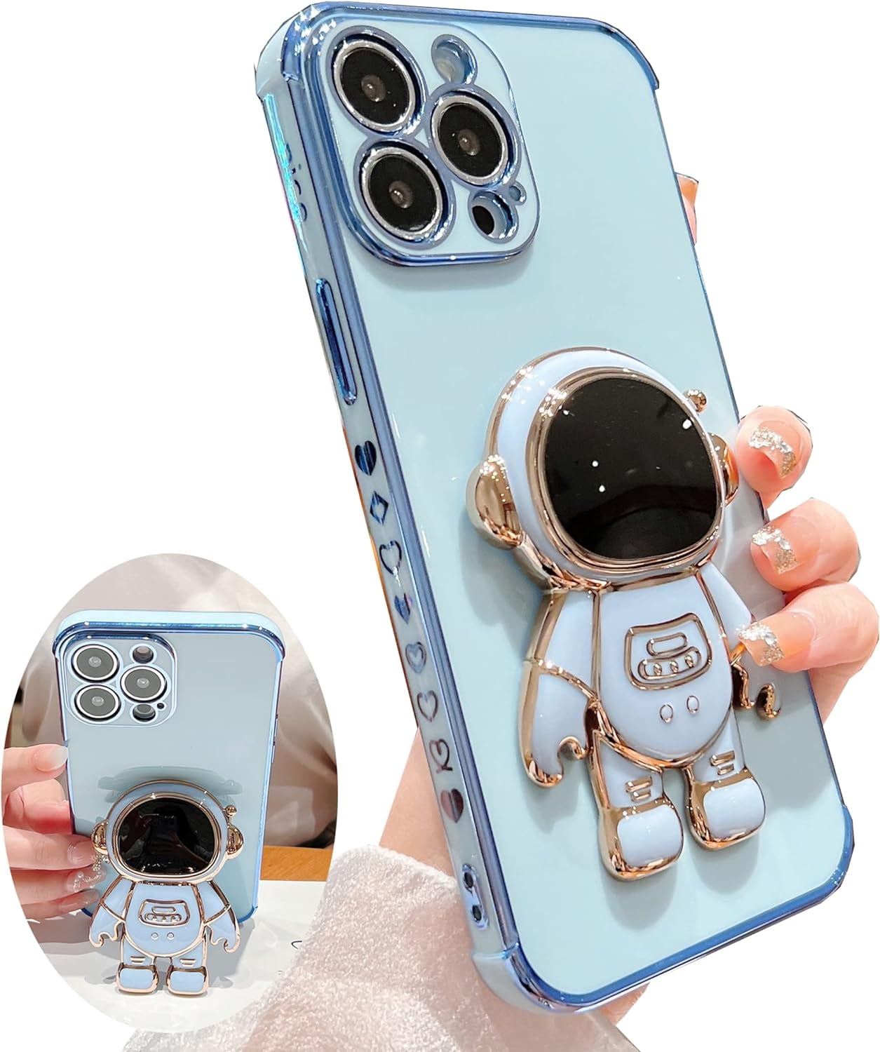 for iPhone 13 Pro Max Case ,Hidden Astronaut Stand Pasteable Kickstand ...