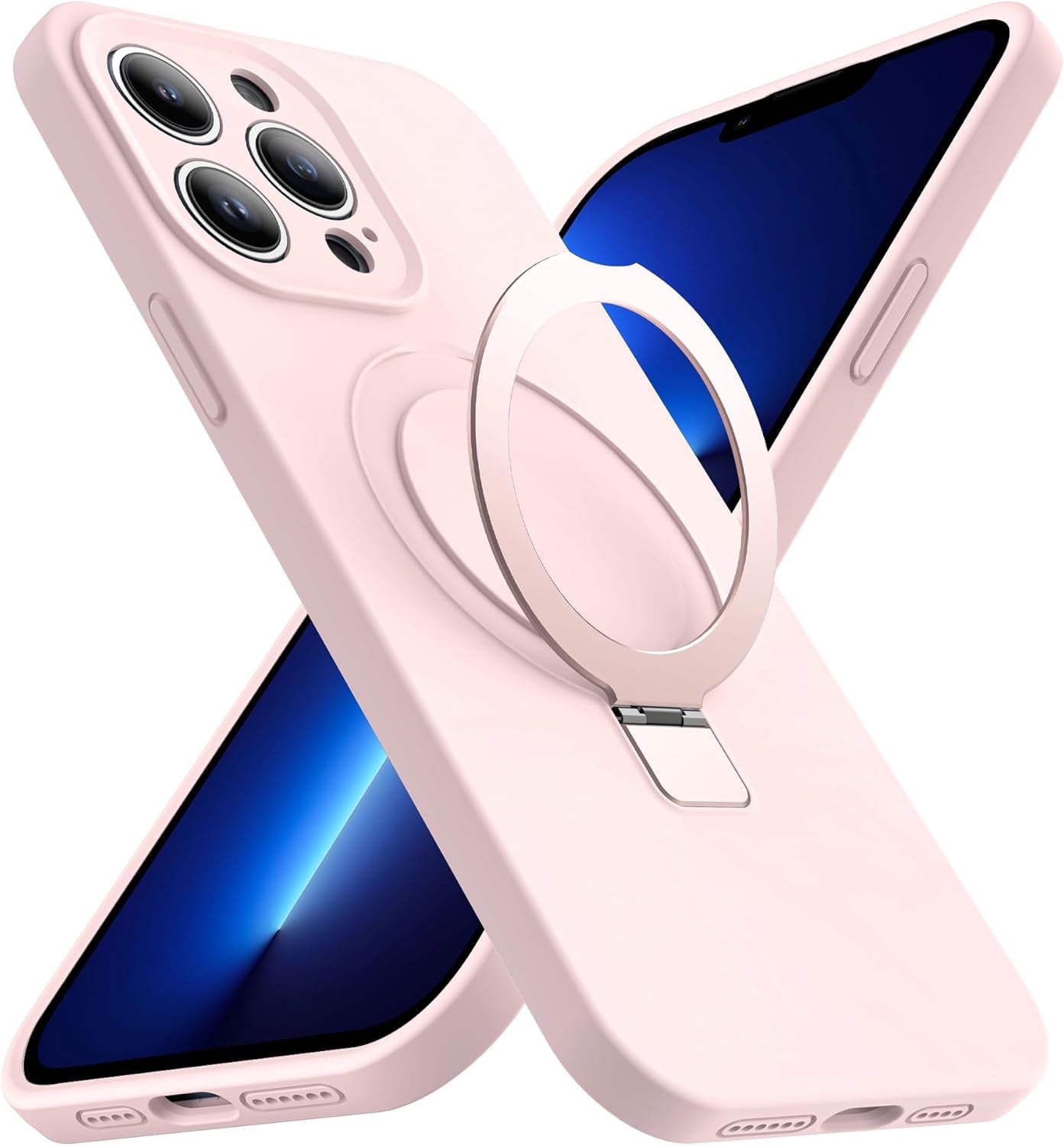 for iPhone 13 Pro Max Case with Magnetic Invisible Stand Compatible with MagSafe Military-Grade ...