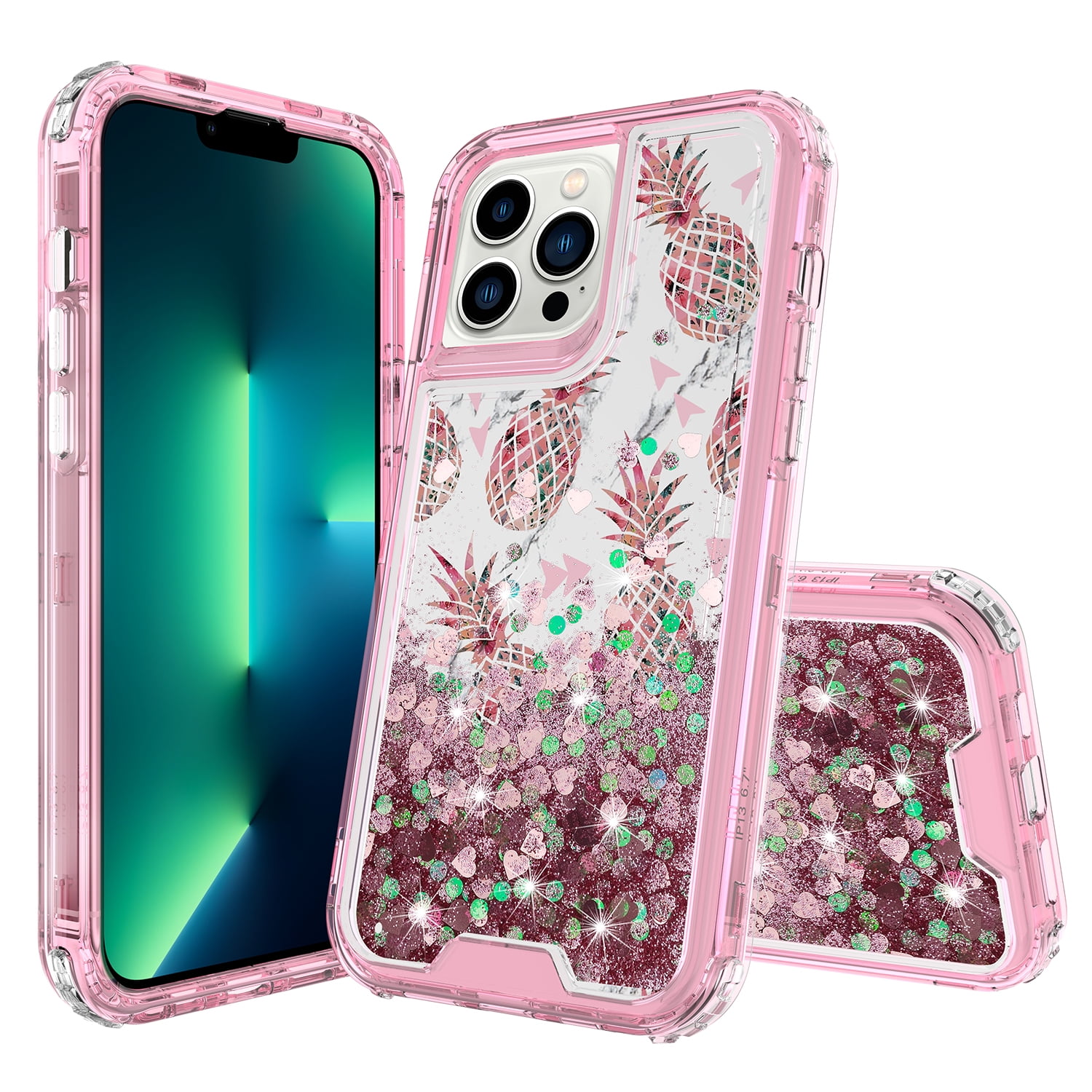 iPhone 13 Pro Max Case, Rosebono 3in1 Hybird Graphic Gradient Quicksand ...