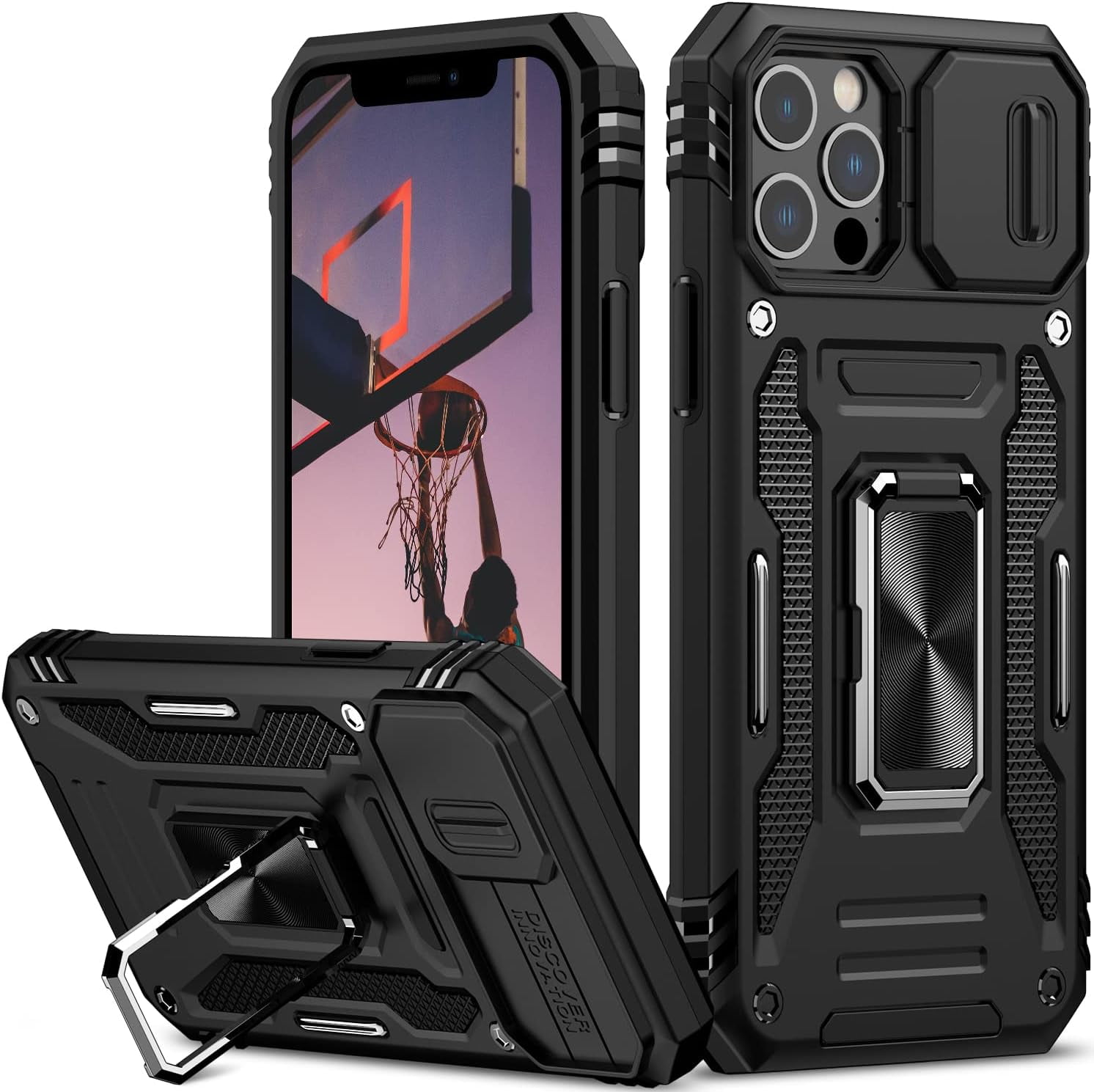 for iPhone 13 Pro Max Case with Slide Camera Cover Drop Tested Military ...