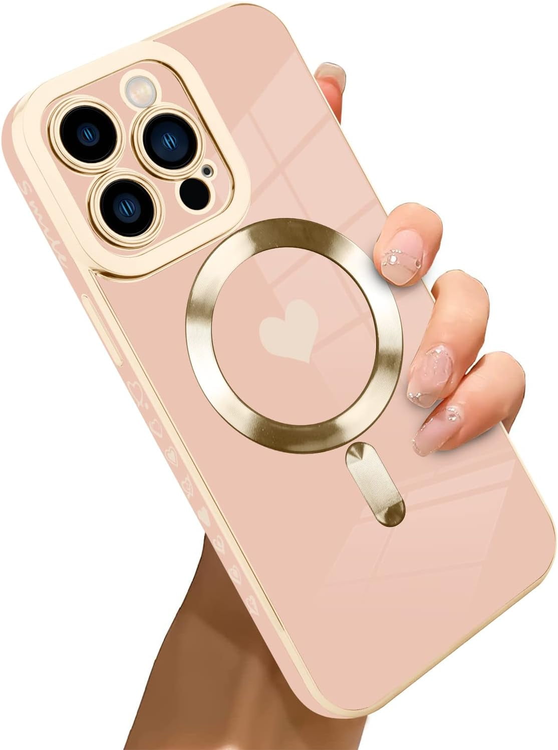 for iPhone 13 Pro Max Case [Support Magsafe] Love Heart Pattern ...