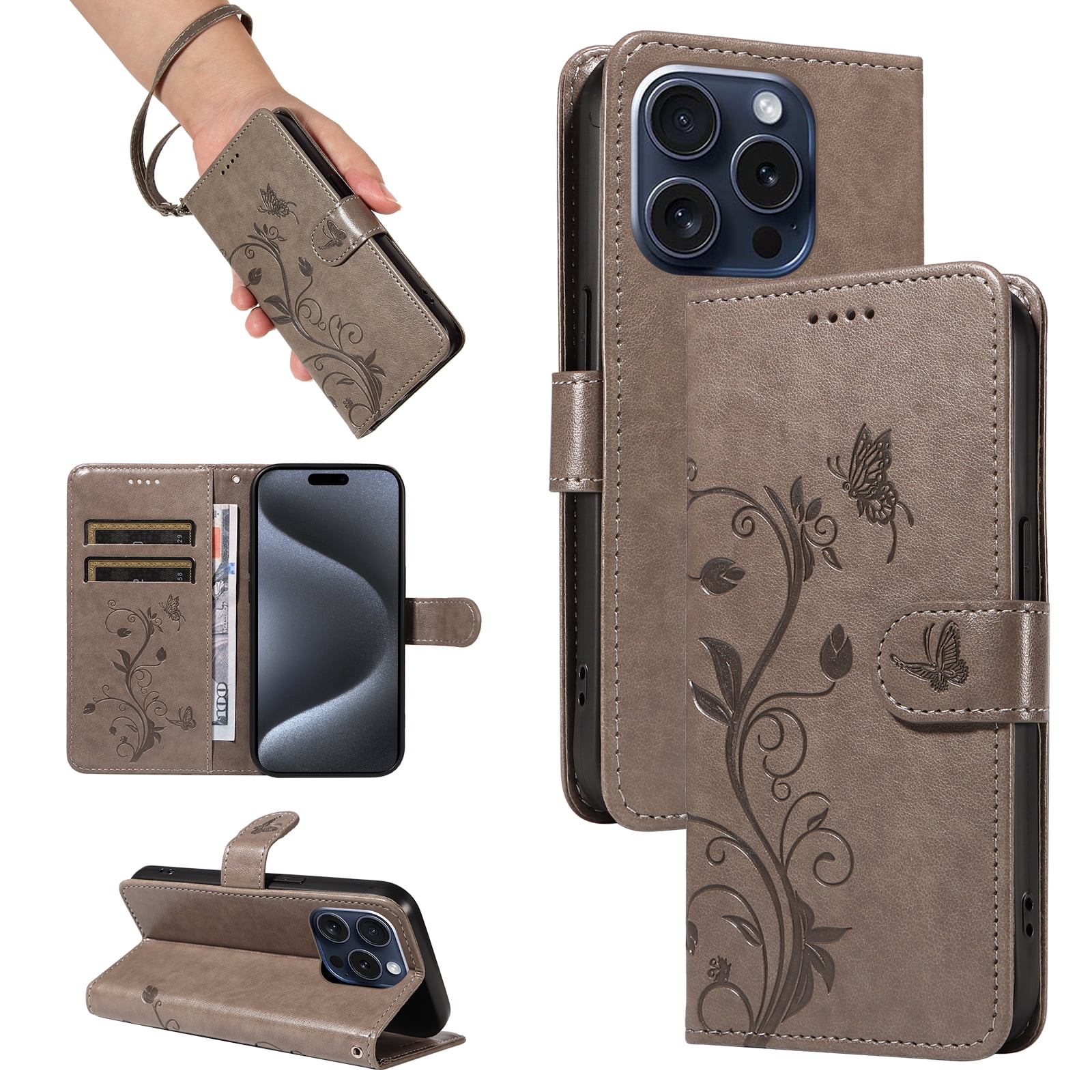 iPhone 13 Pro Max Case Wallet with Cards Holder,Allytech Stylish ...