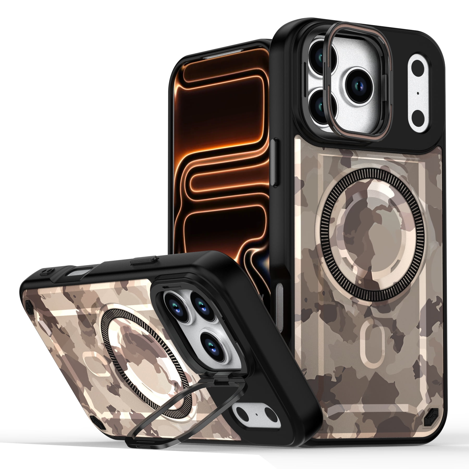 for iPhone 13 Pro Max Protective Rugged Case with Adjustable Camera ...