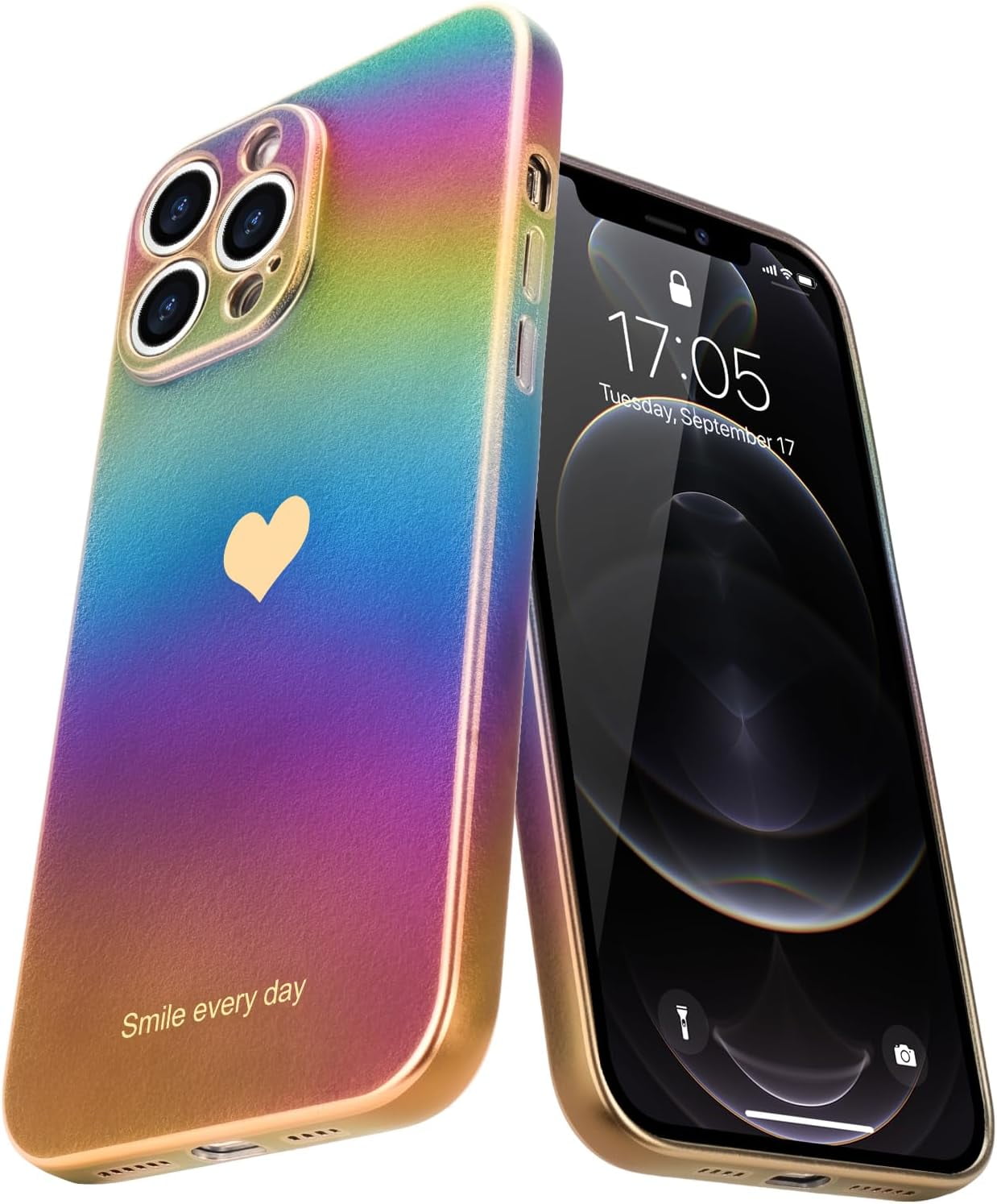 iPhone 13 Pro Max Rainbow Silicone Back Cover Cell Phone Case for ...